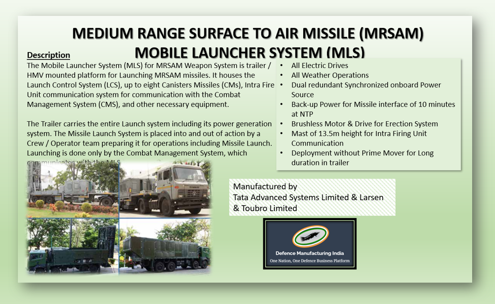 MRSAM – Medium Range Surface to Air Missile – India's War Factories
