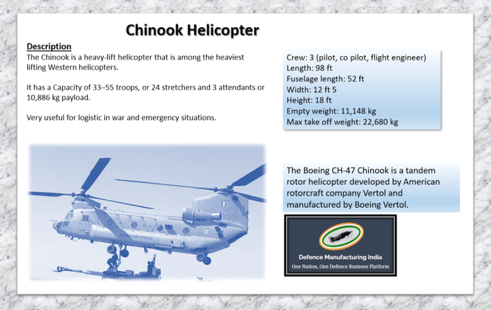 Chinook Helicopter – India's War Factories