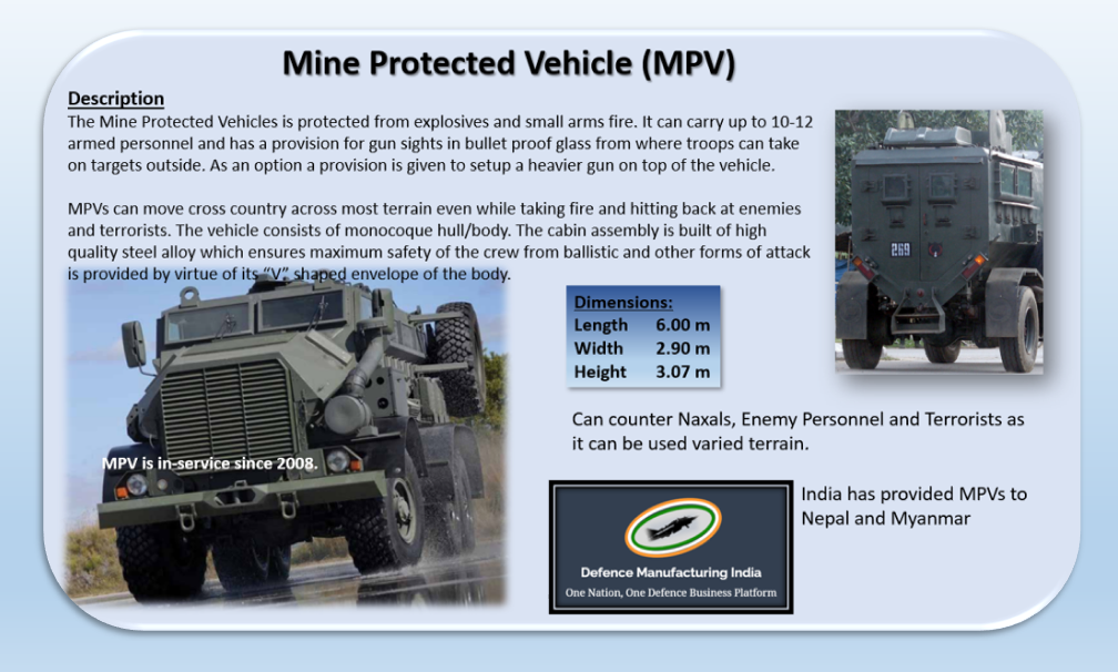 Mine Protected Vehicle (MPV) – India's War Factories